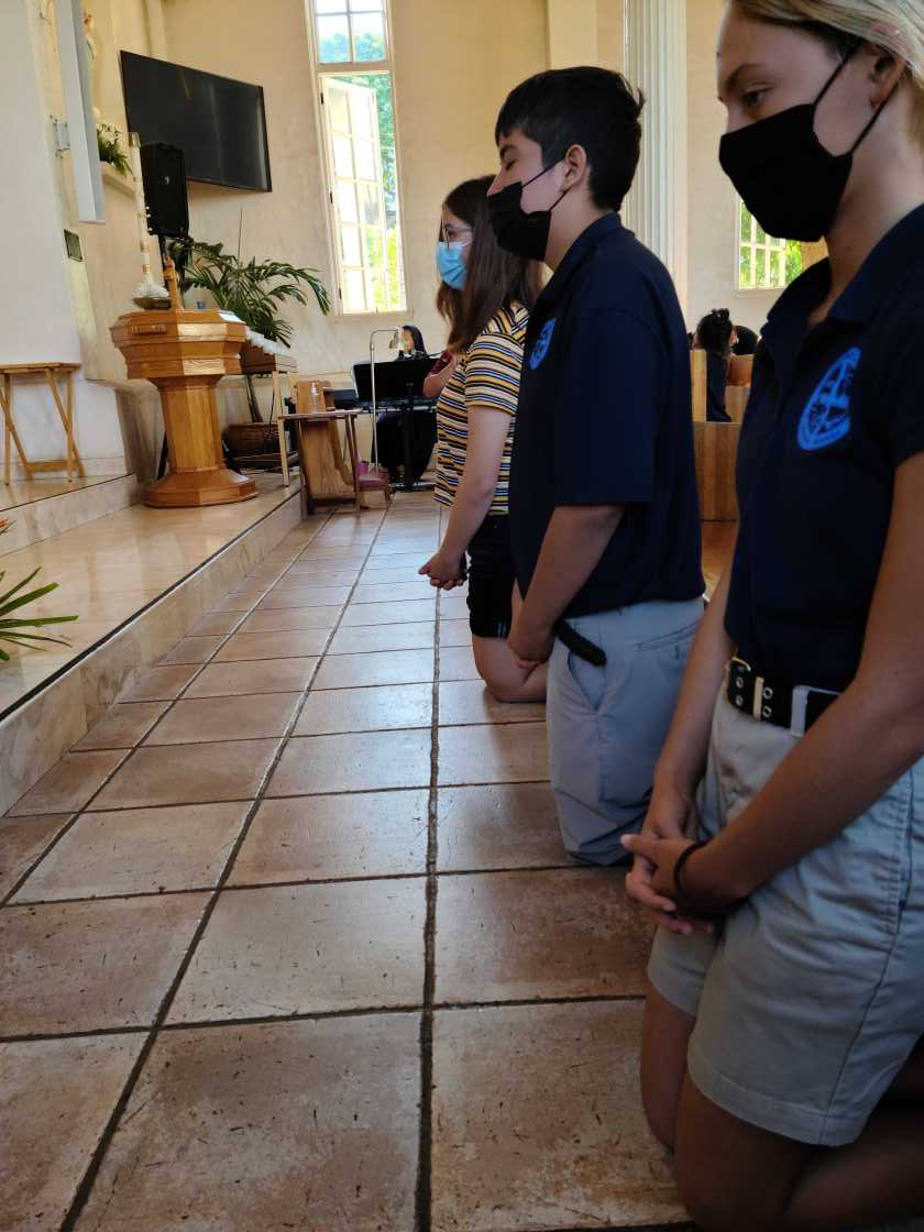 The 8th grade class assisting with our beginning of the school year ...