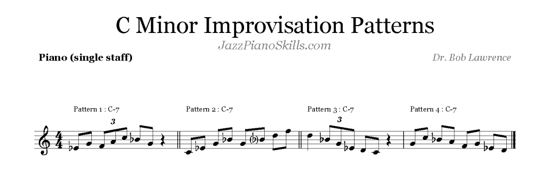 C Minor Improvisation Patterns